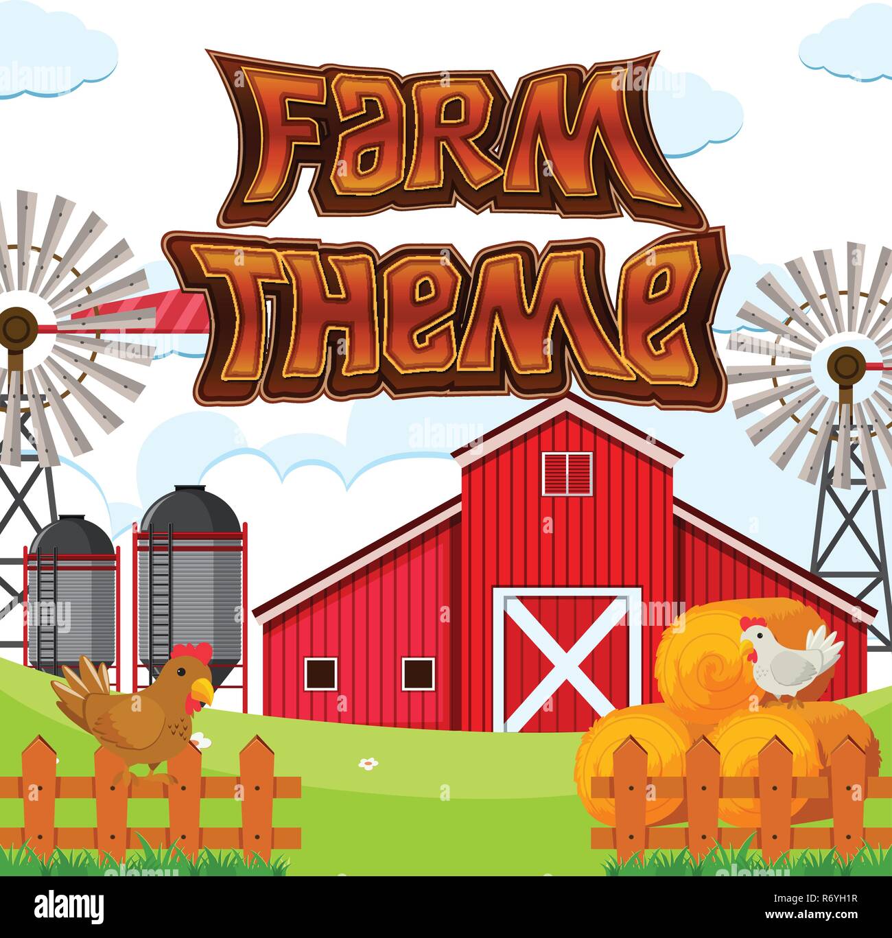 Set of farm theme illustration Stock Vector Image & Art - Alamy