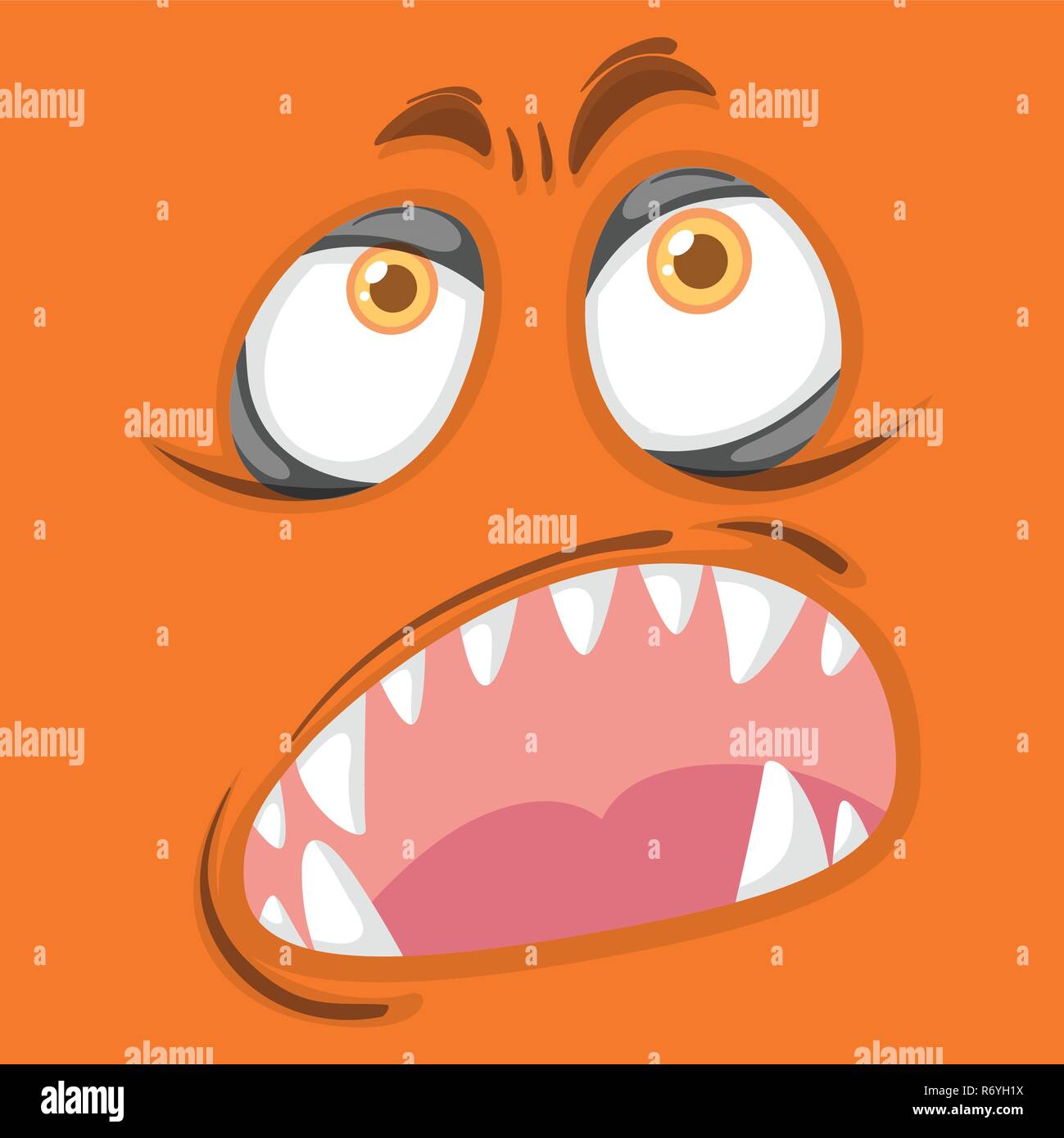 An angry monster face illustration Stock Vector Image & Art - Alamy