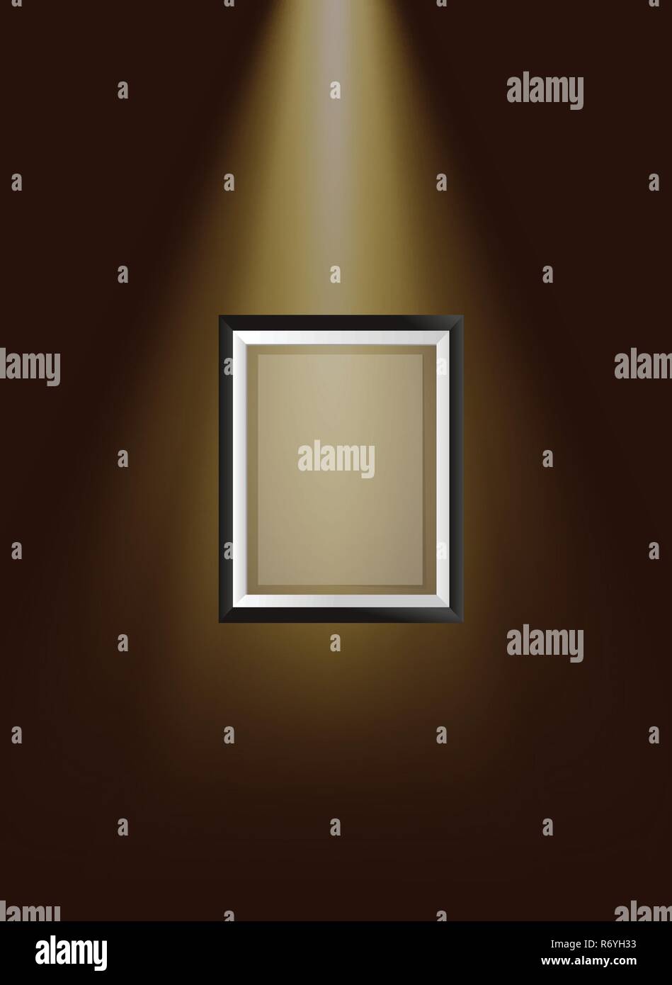 Empty frame under limelight illustration Stock Vector Image & Art - Alamy