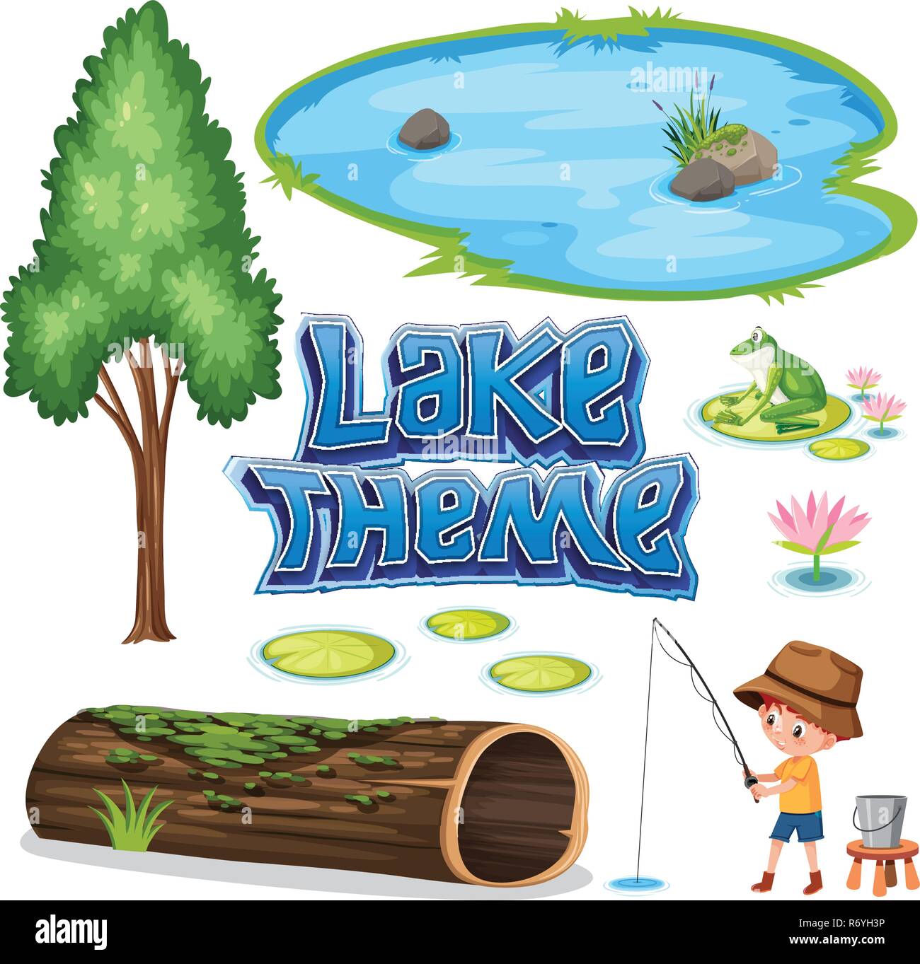 Lily bucket Stock Vector Images - Alamy