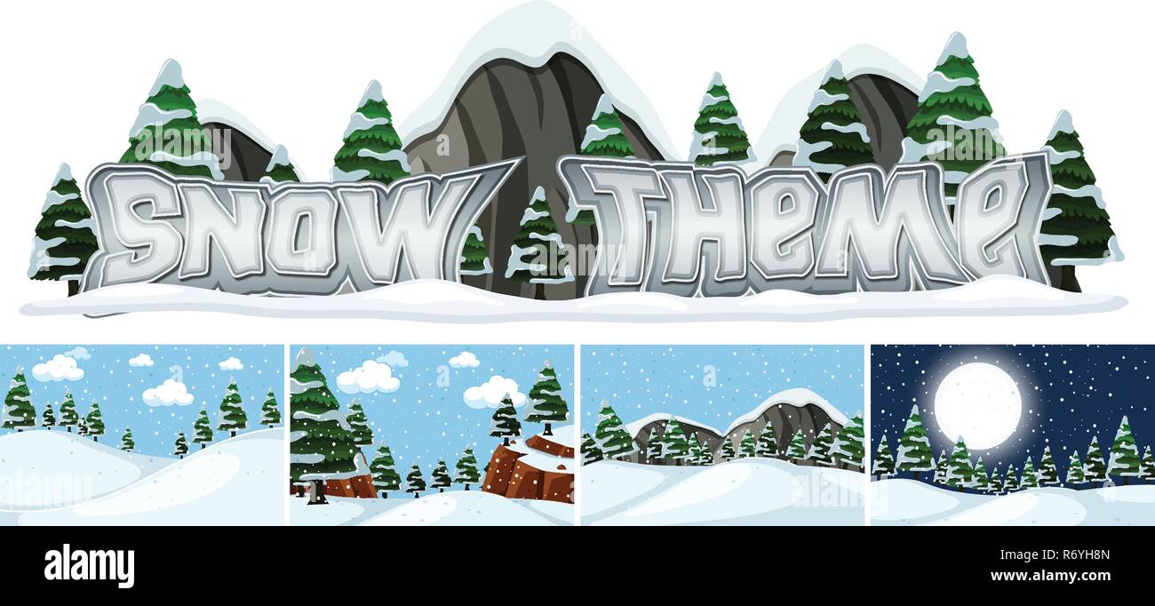 Set of outdoor landscape illustration Stock Vector Image & Art - Alamy