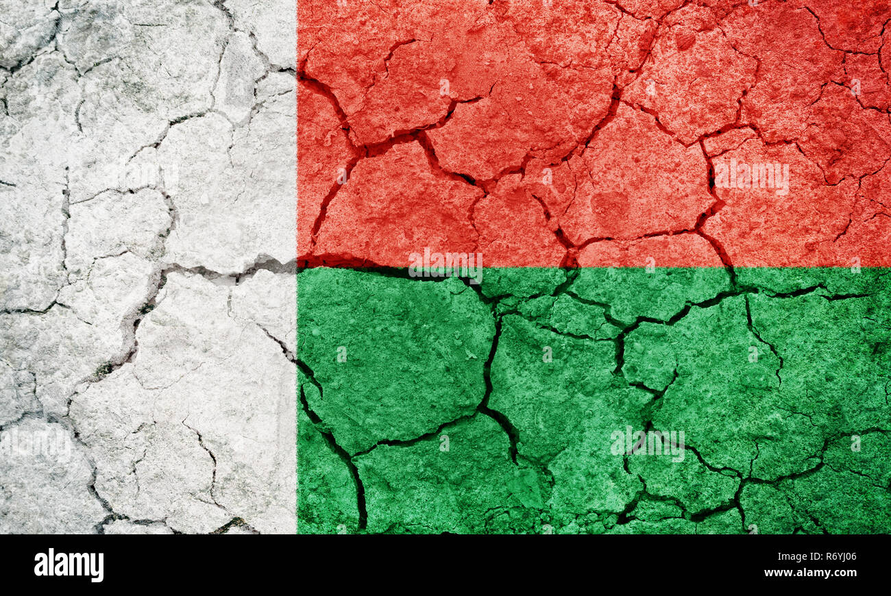 Republic of Madagascar flag Stock Photo - Alamy