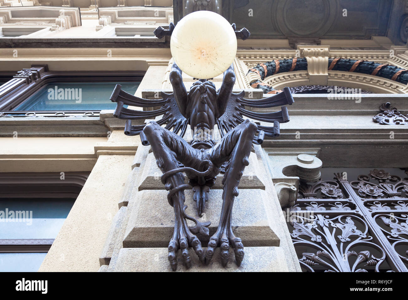 Giant Gargoyle Lamp Stock Photo - Alamy