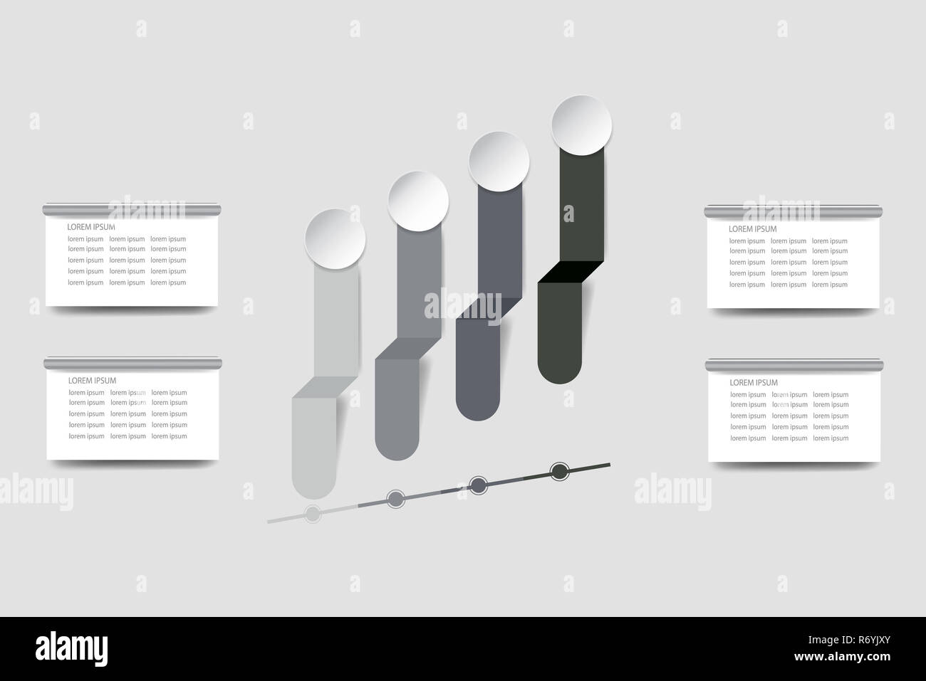 Infographic vector in shades of gray Stock Photo - Alamy