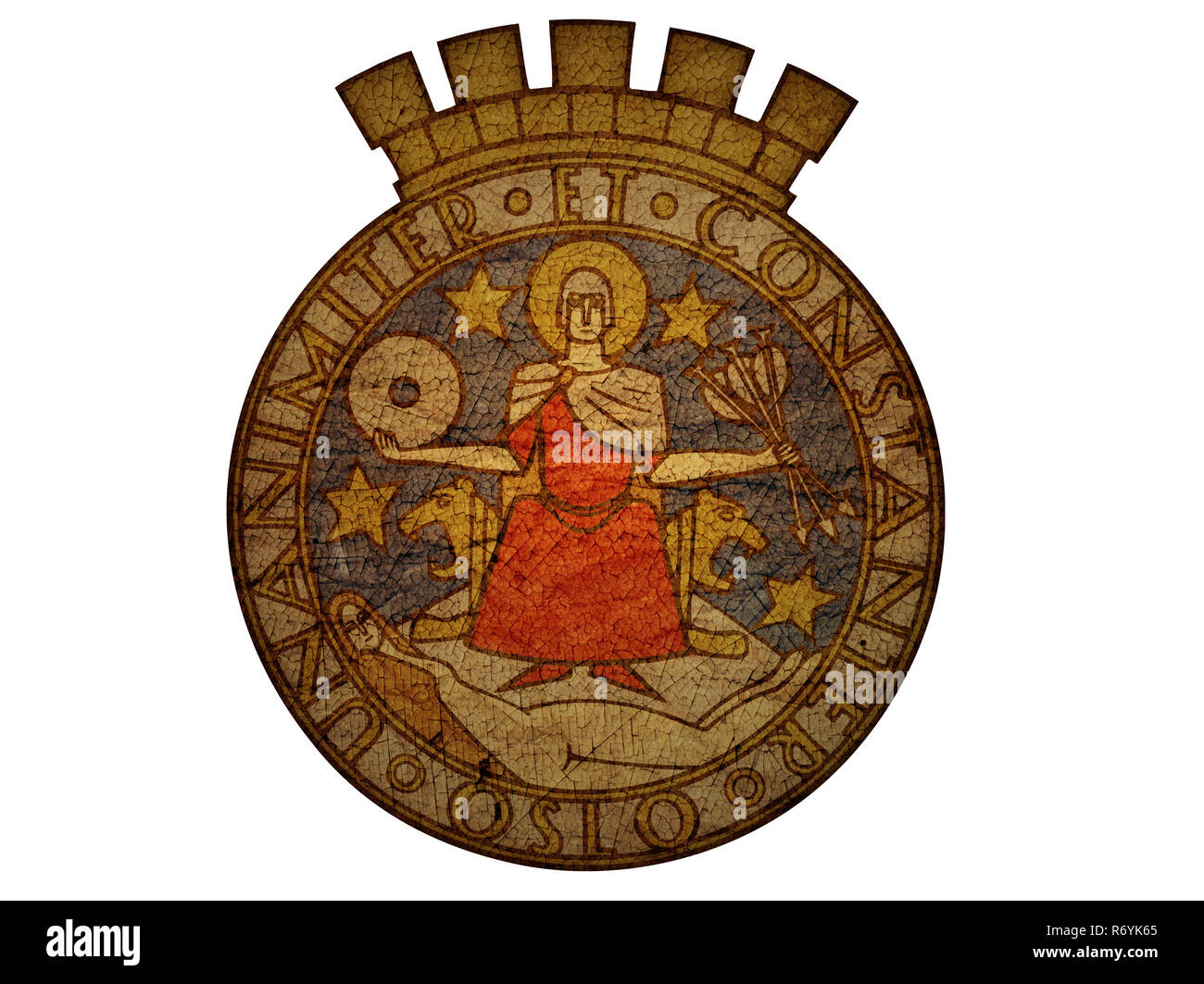 vintage emblem of Oslo region Stock Photo - Alamy