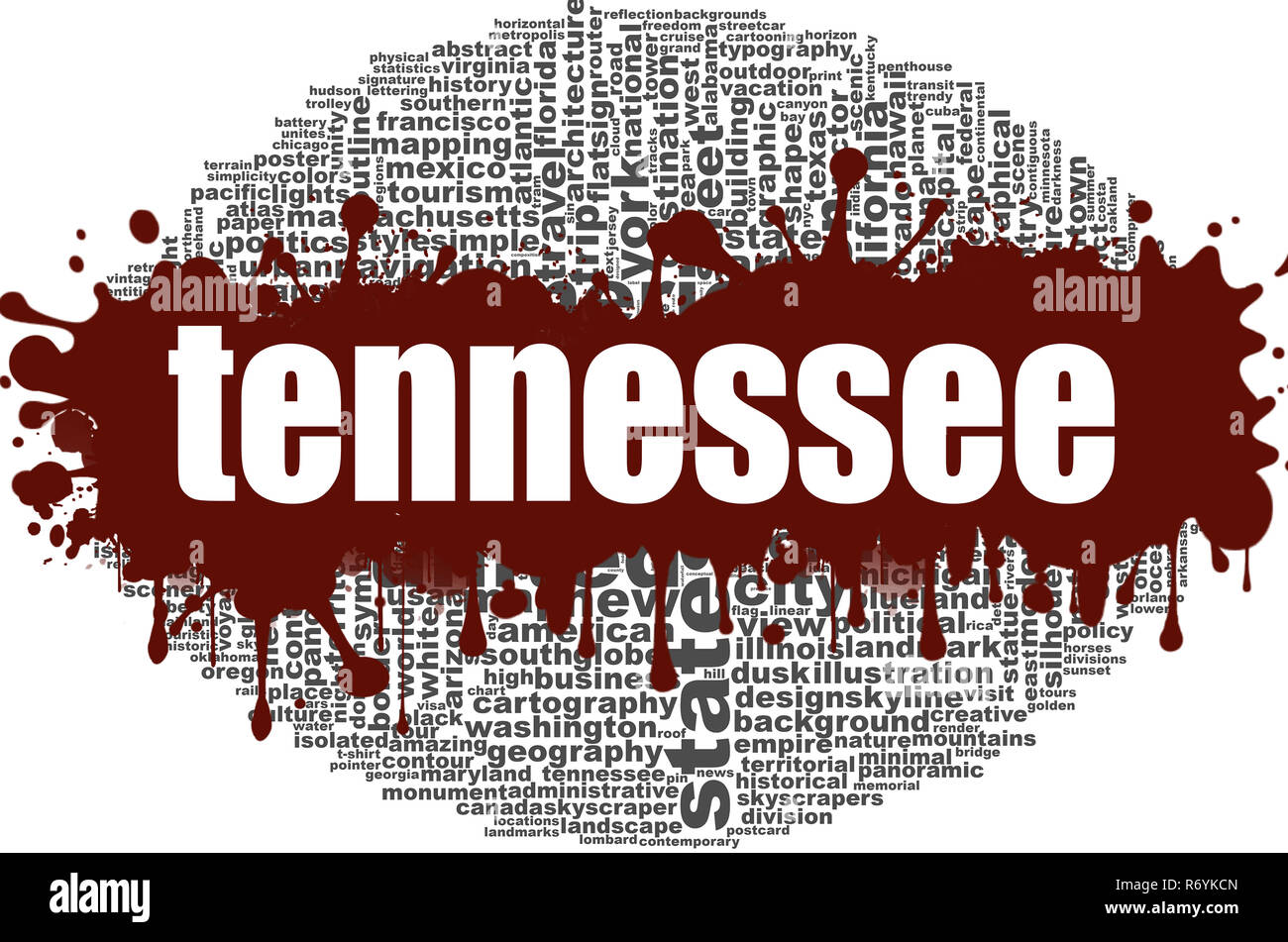 Tennessee word cloud design Stock Photo - Alamy