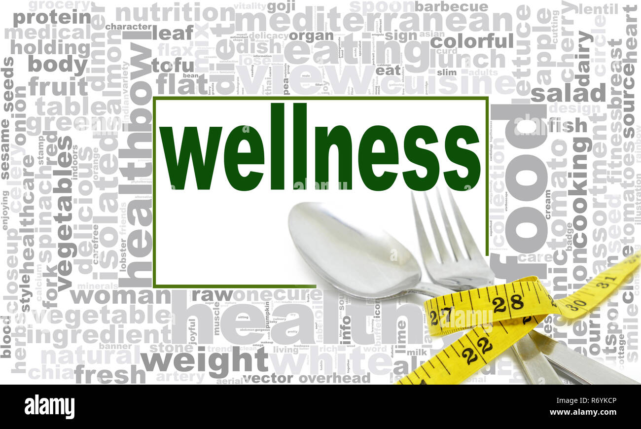 Wellness word cloud hi-res stock photography and images - Alamy
