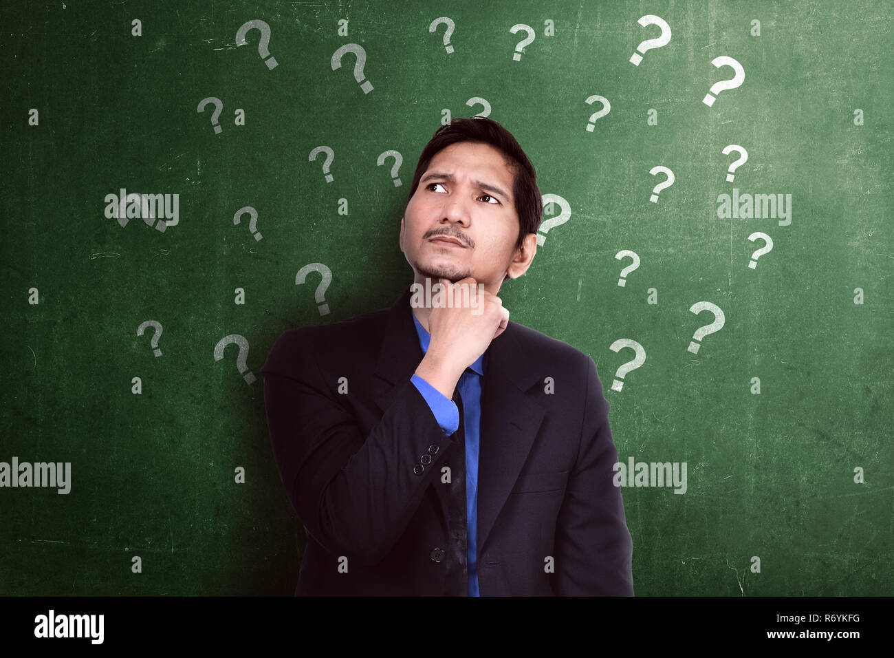 Concept many questions businessman hi-res stock photography and images ...