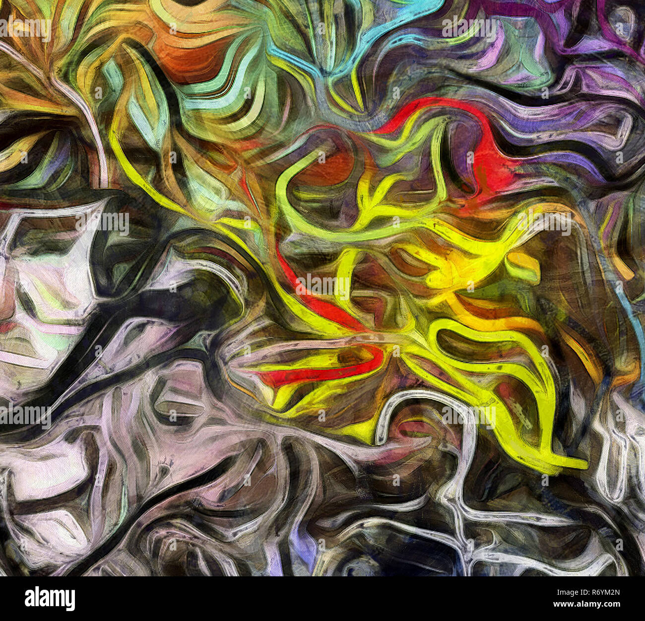 Fluid lines of color movement Stock Photo - Alamy