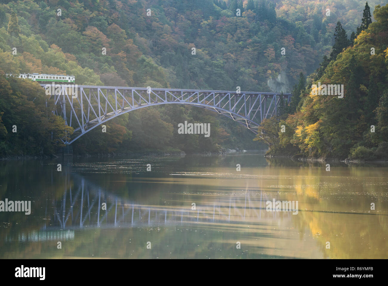 Fukushima First Bridge Tadami River Japan Stock Photo - Alamy