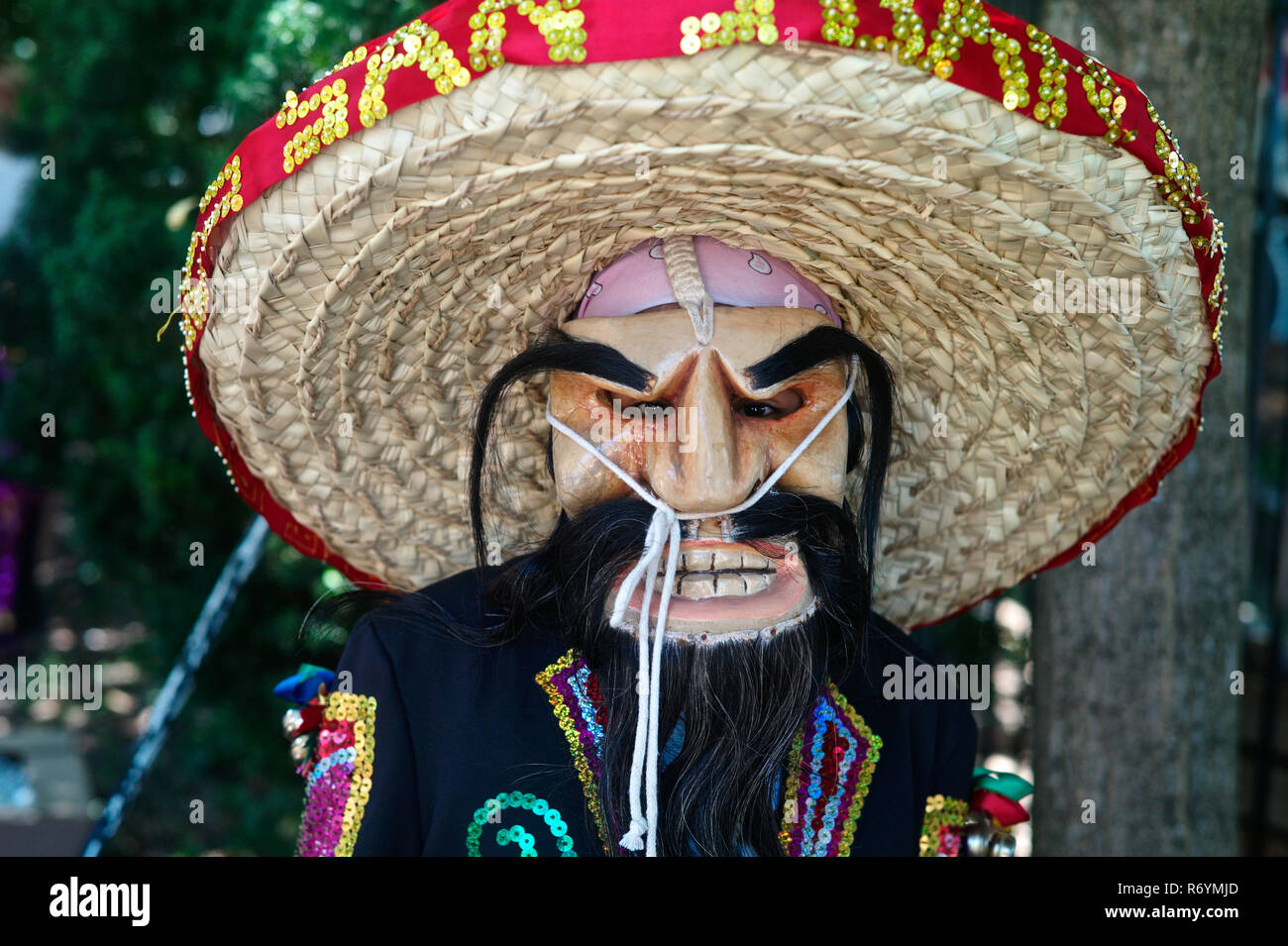 Dancer from Los Tecuanes de San Gabriel in Puebla. The dance represents ...