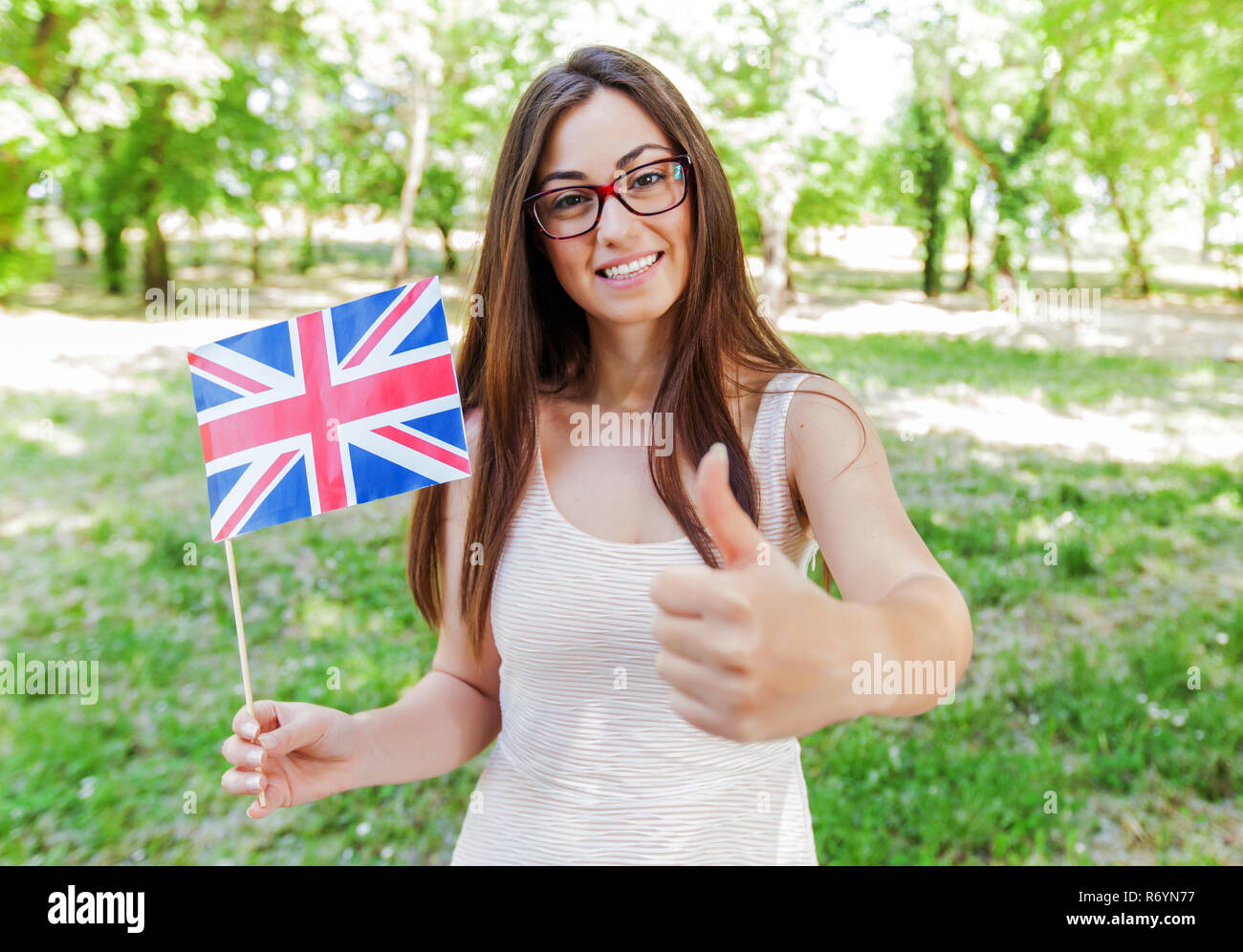 English Language Learning Student Stock Photo - Alamy