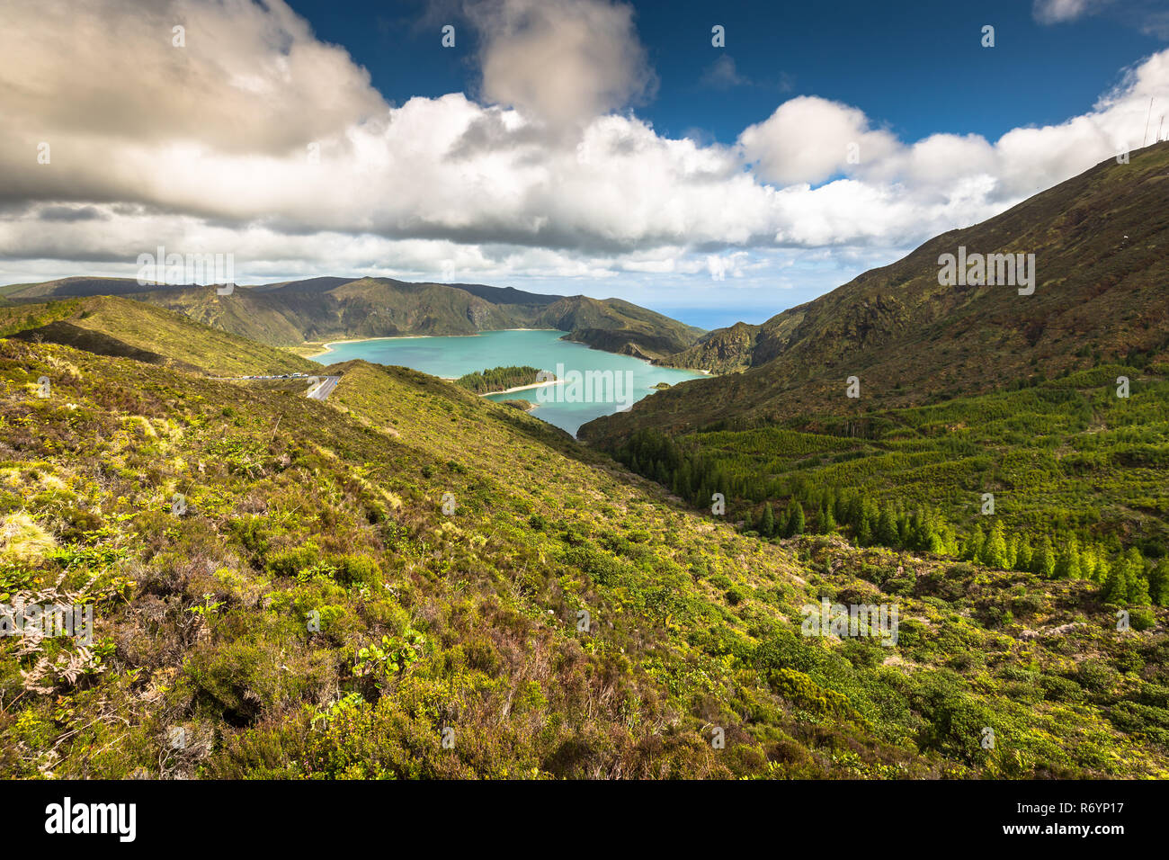 lagoa do fogo,a volcanic lake in sao miguel,azores Stock Photo - Alamy