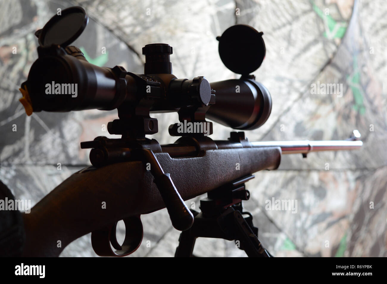 Rifle on Bipod Stock Photo - Alamy