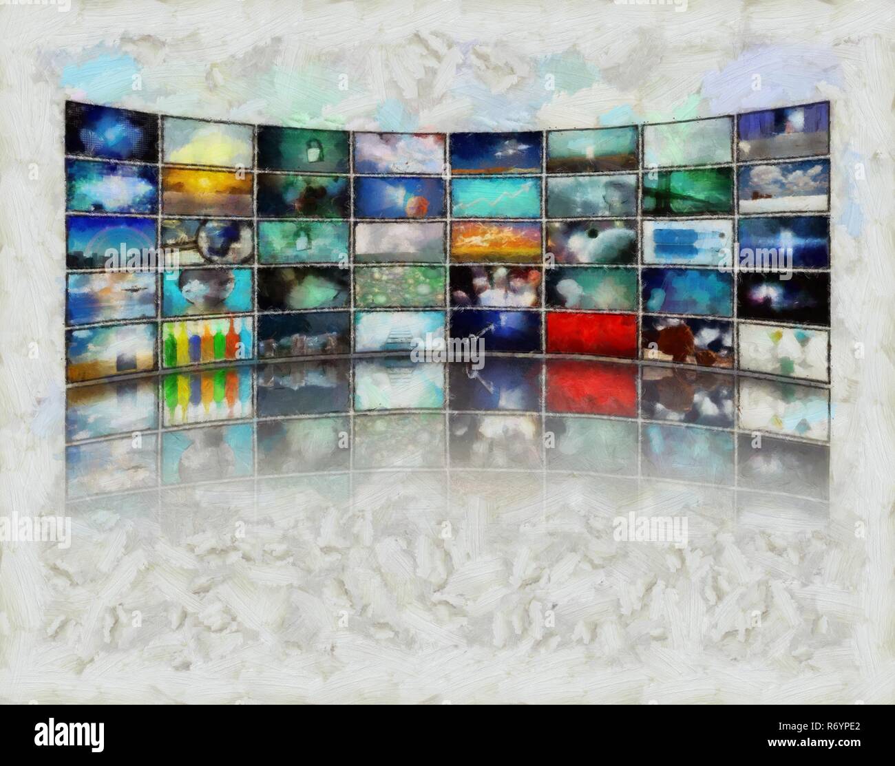 Wall of tv screens hi-res stock photography and images - Alamy