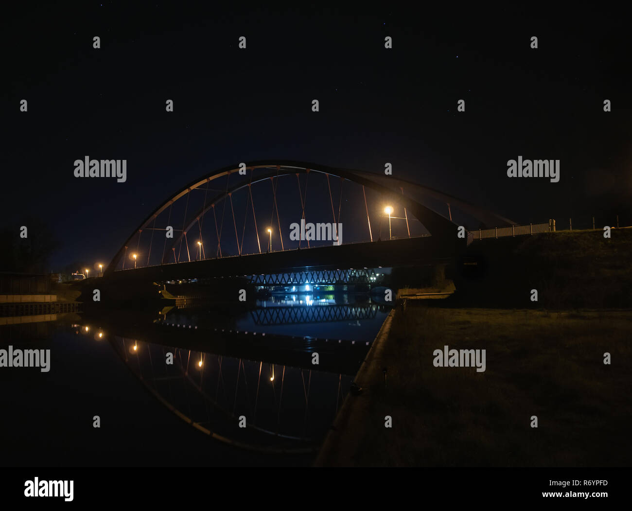 peace bridge at night Stock Photo - Alamy