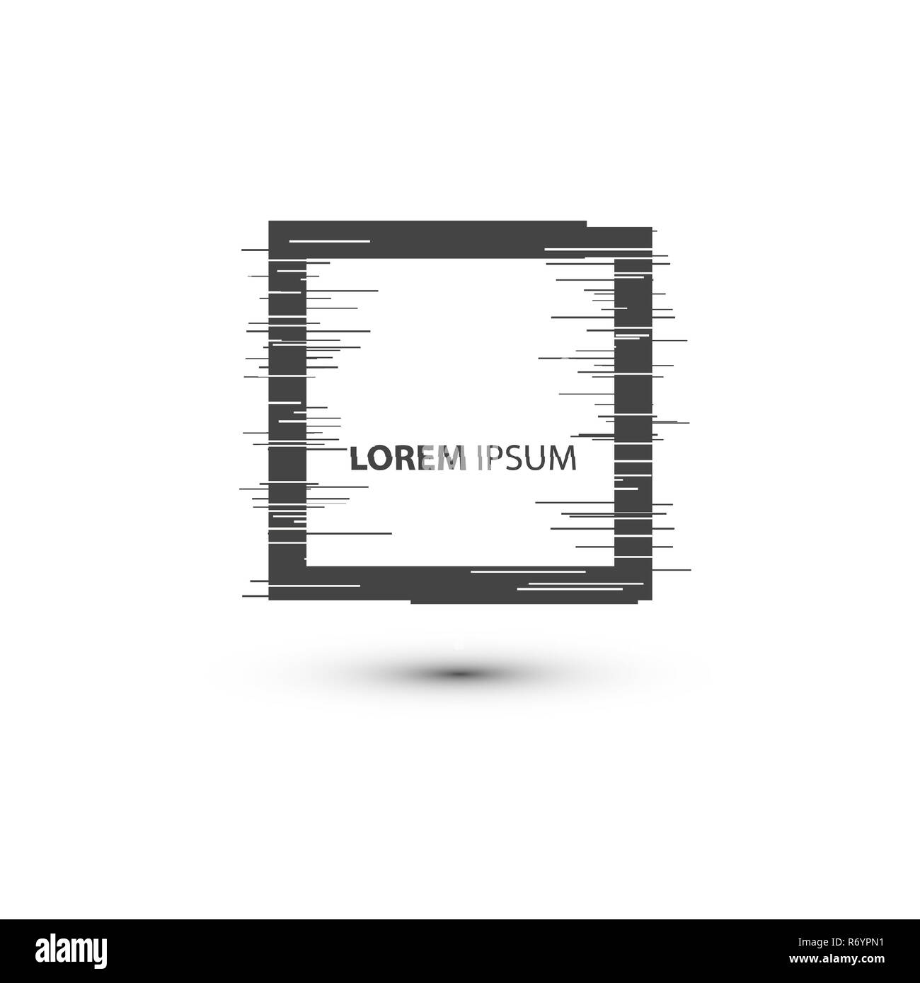 Vector glitch frames set. Geometric shapes with distortion effect.Glow ... Vector glitch frames set. Geometric shapes with distortion effect.Glow ...
