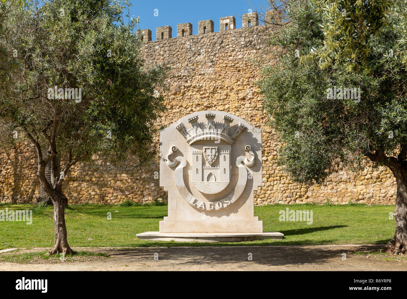 Lagos city coat of arms Stock Photo - Alamy