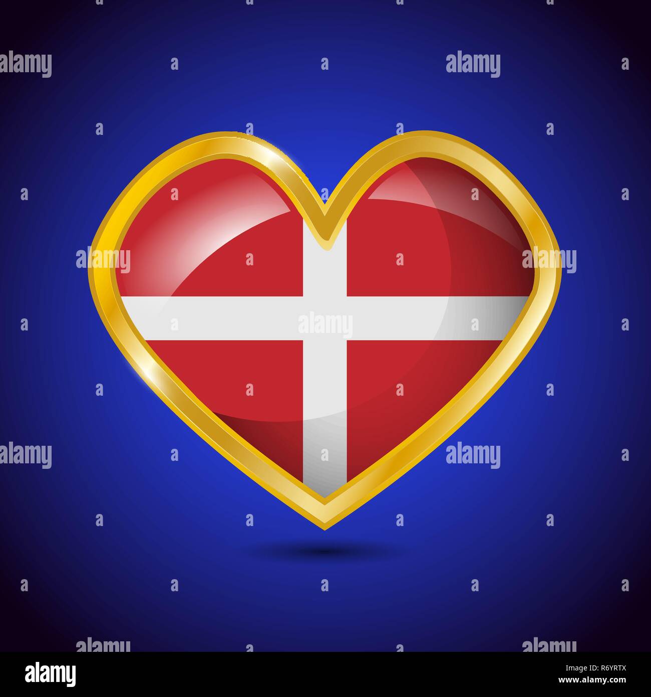 Gold heart badge hi-res stock photography and images - Alamy