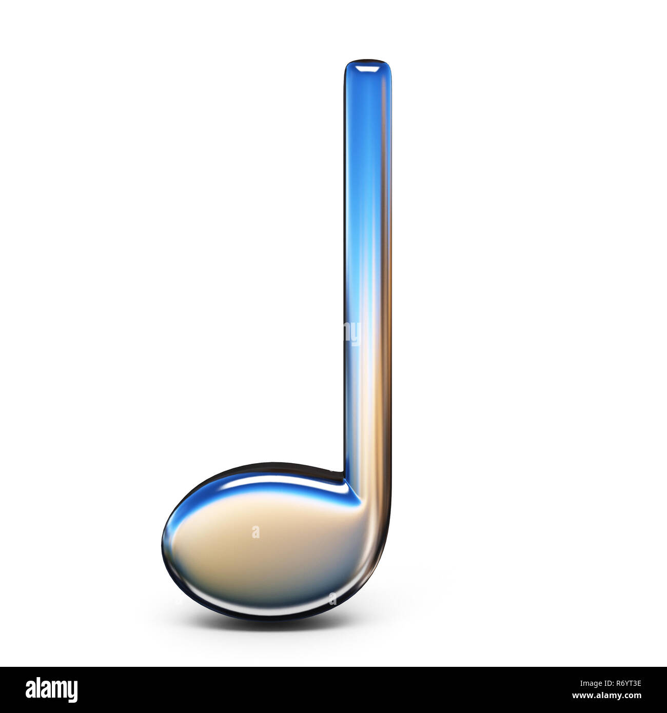 Music sign quarter note 3D Stock Photo - Alamy