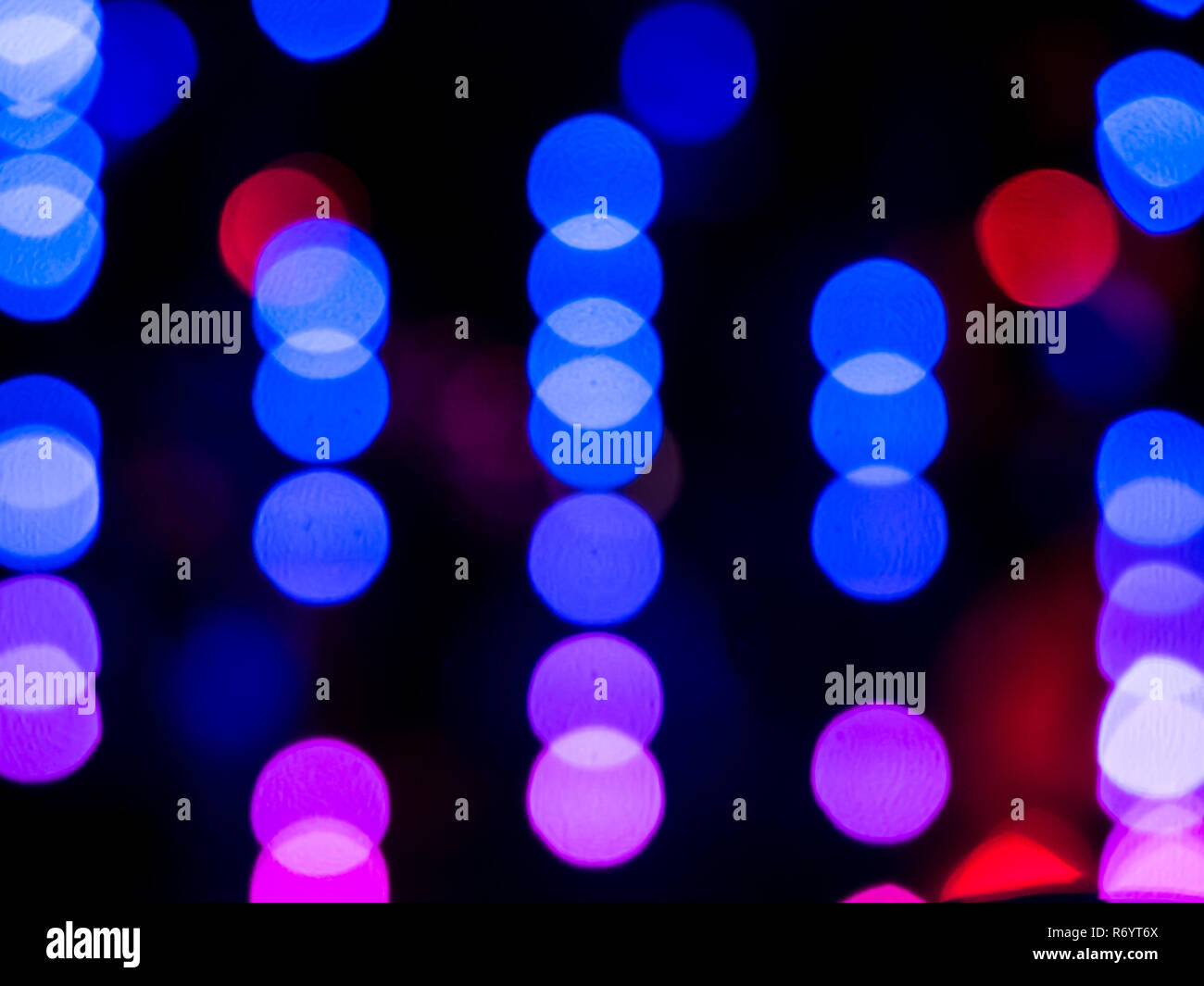 Colour blurred bokeh neon lights Stock Photo - Alamy