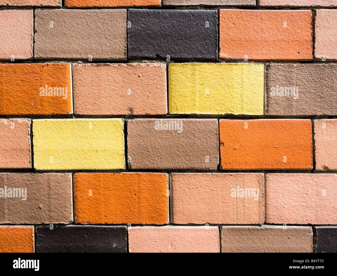 brick walls of different colors Stock Photo - Alamy