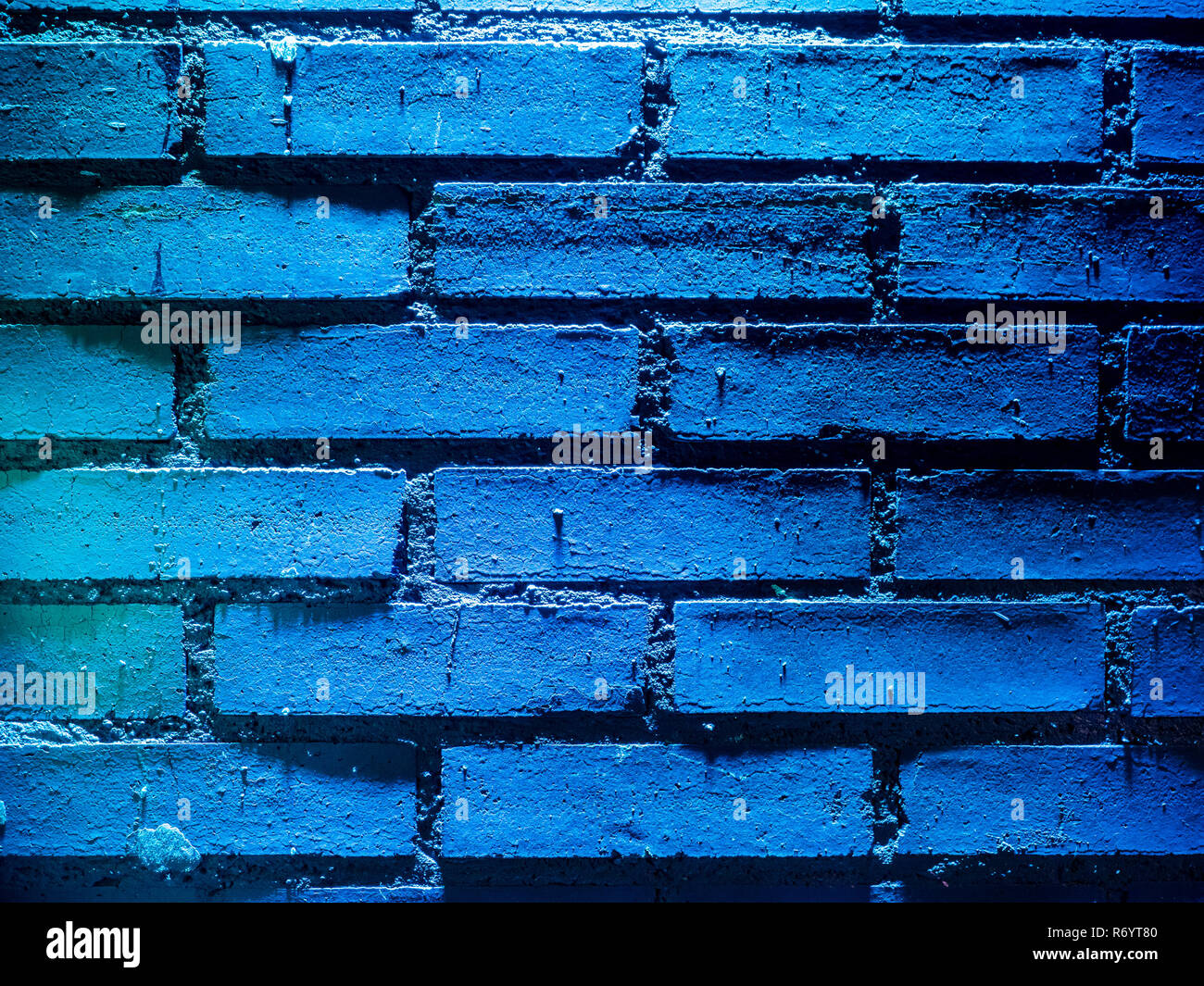 Blue brick wall pattern Stock Photo - Alamy