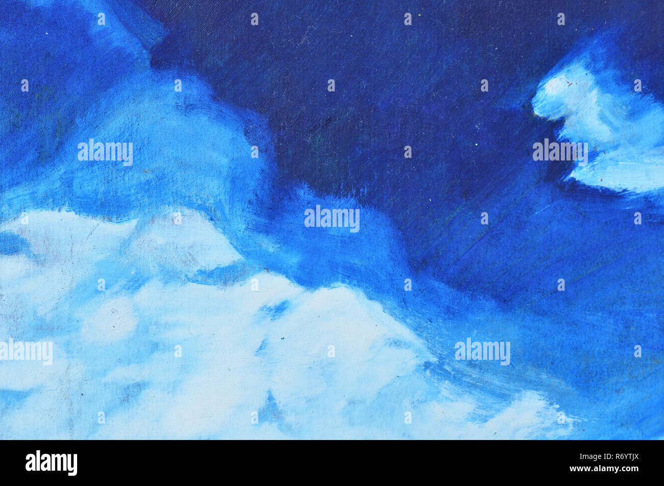 White and blue smears of watercolor paint on canvas Stock Photo - Alamy