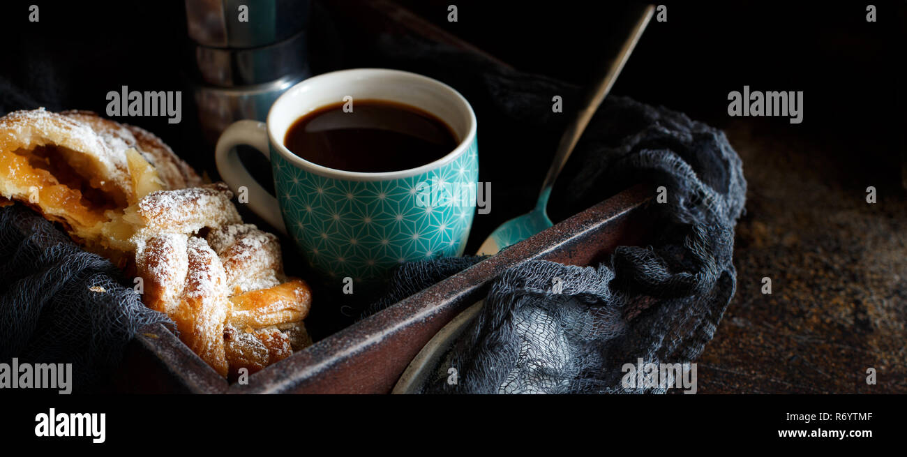 Italian coffee set for breakfast Stock Photo - Alamy
