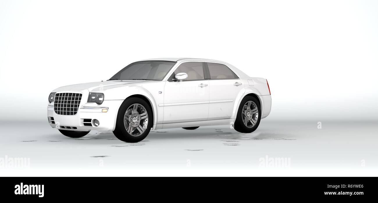 3d rendering of a car inside a studio Stock Photo - Alamy