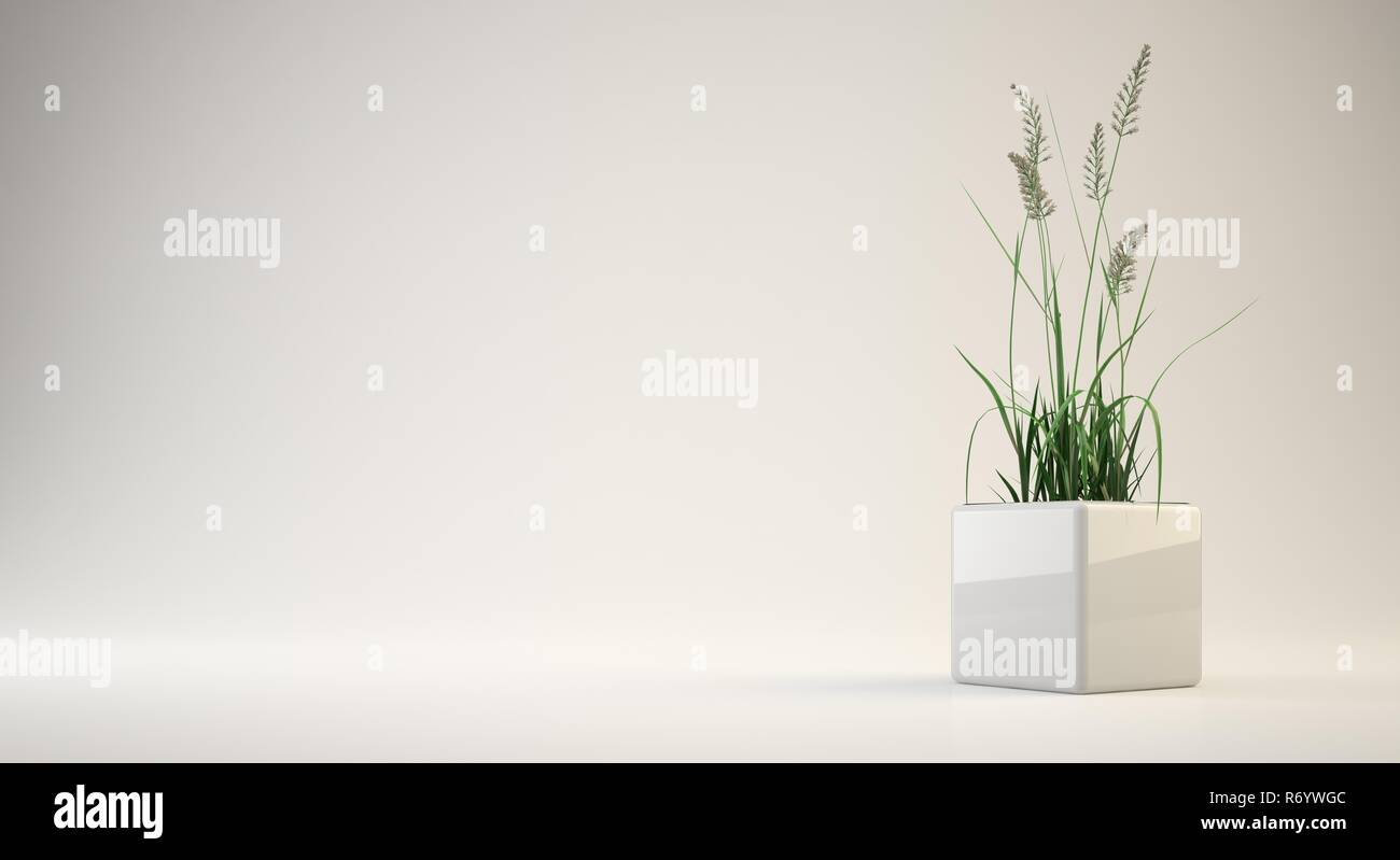3d rendering of a flower pot for interior or conceptual design Stock ...