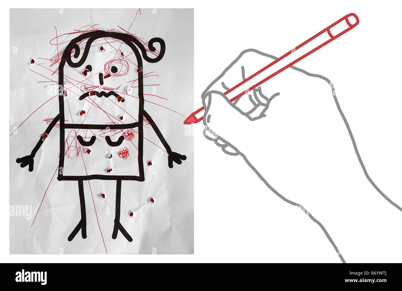 Woman cartoon portrait on Cut Out Stock Images & Pictures - Alamy