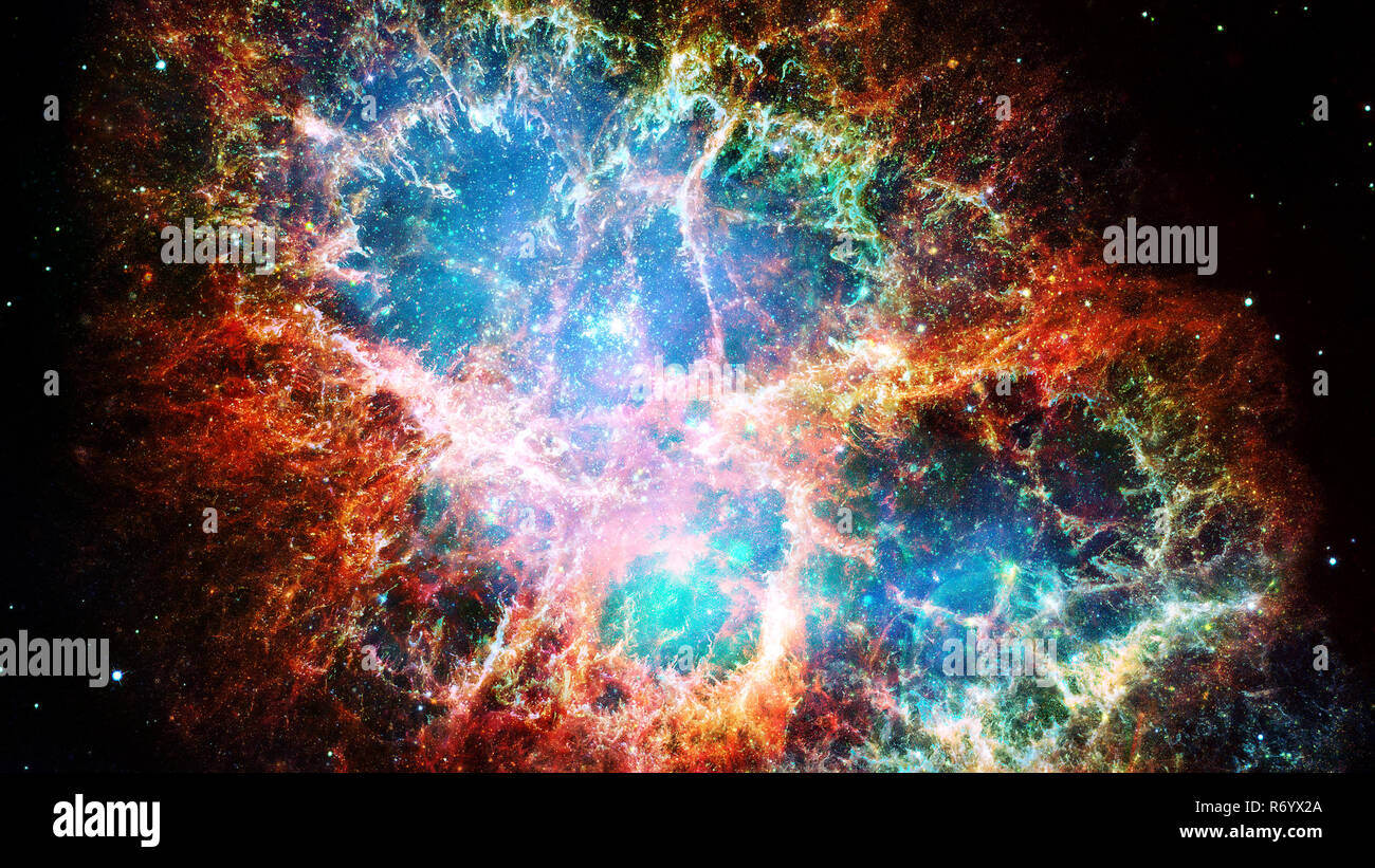 Nebula and stars in outer space. Elements of this image furnished by ...