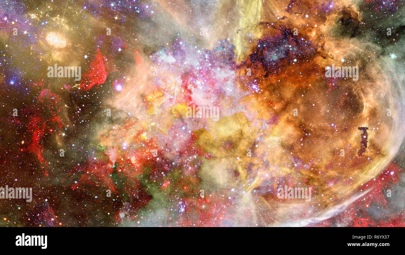 Composition of nebulae and stars. Elements of this image furnished by ...