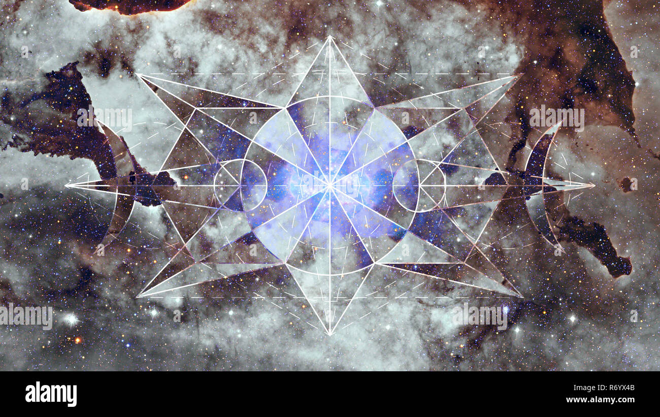 Abstract cosmos geometric background. Elements of this image furnished ...