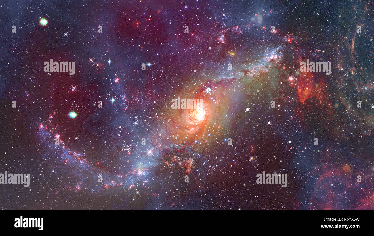 Spiral galaxy in space. Elements of this image furnished by NASA Stock ...