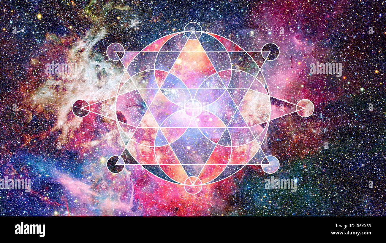 Abstract cosmos geometric background. Elements of this image furnished ...