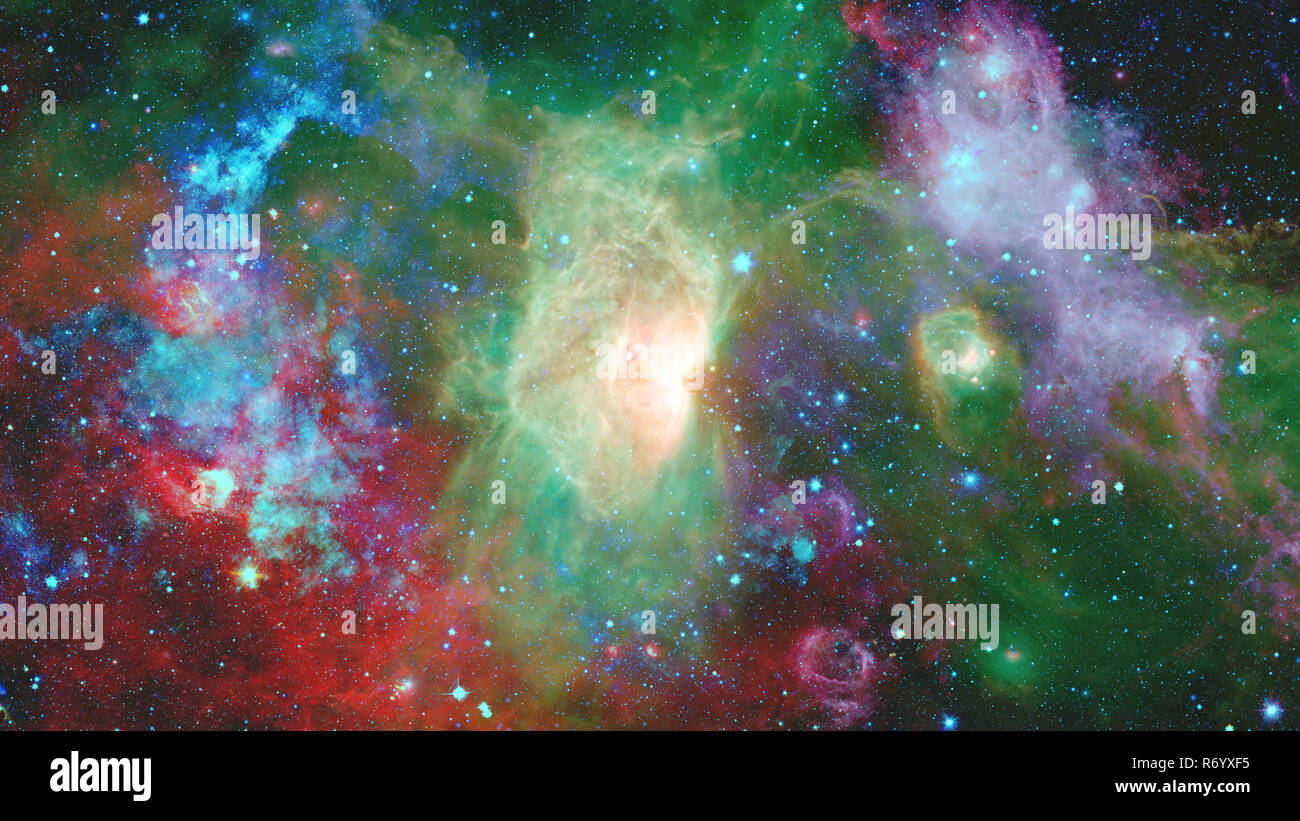 Nebula and open cluster in the universe. Element of this image ...