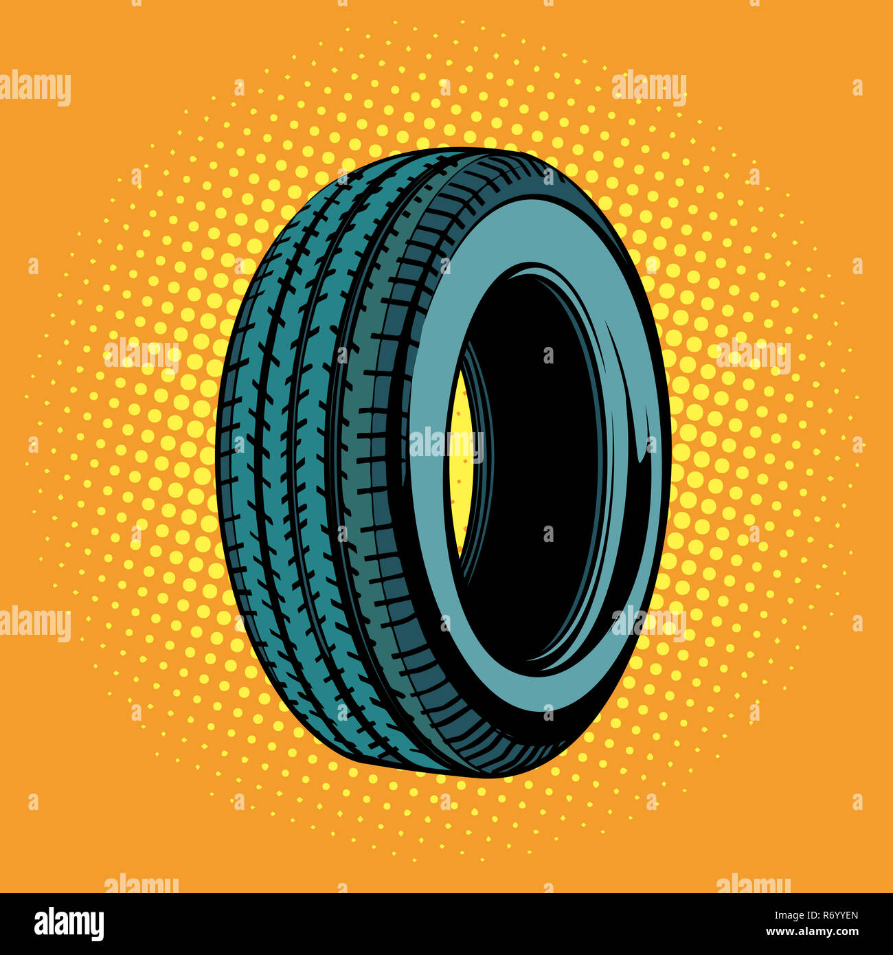 car tire one Stock Photo - Alamy