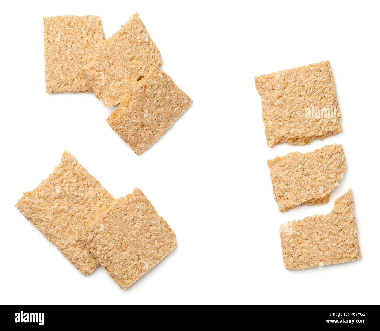 crisp bread graham isolated on white background Stock Photo - Alamy