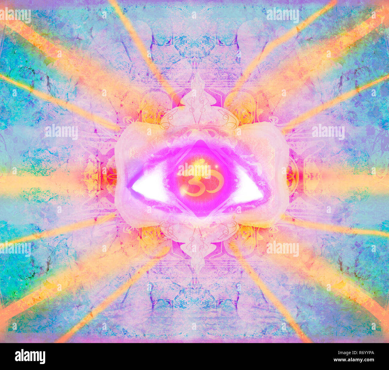 illustration of a third eye mystical sign Stock Photo - Alamy