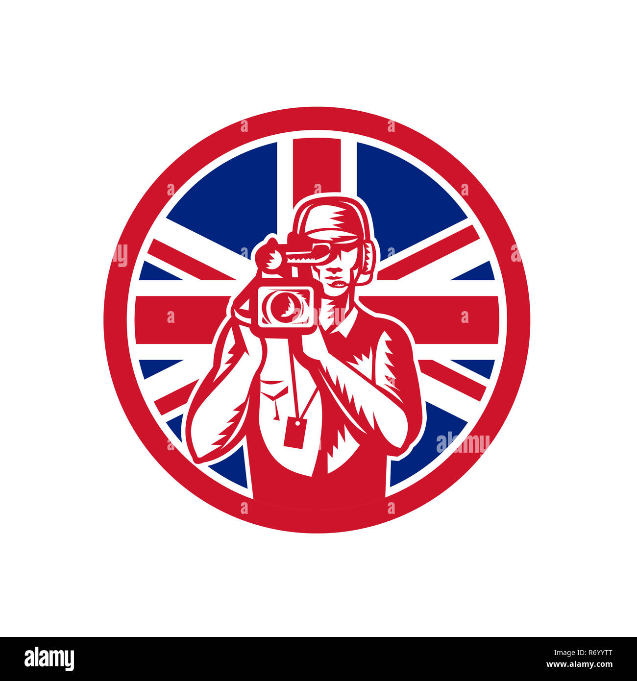 British Cameraman Union Jack Flag Icon Stock Photo - Alamy