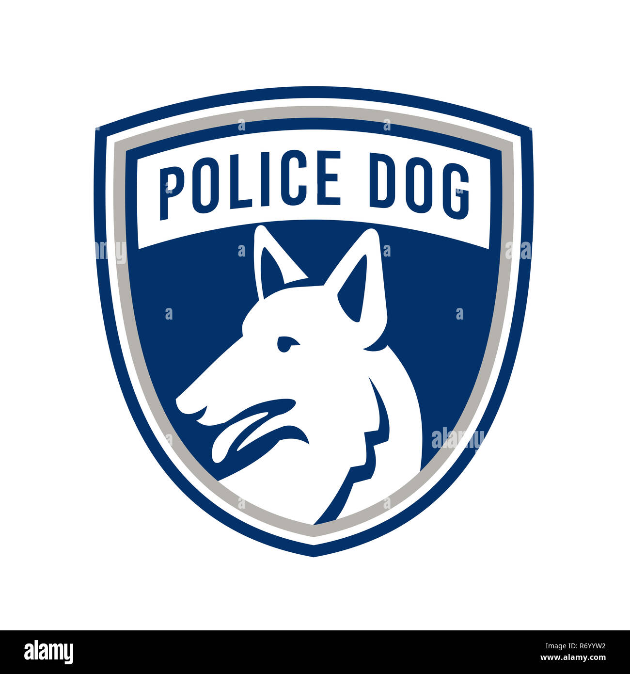 Police dog canine shield cartoon hi-res stock photography and images ...