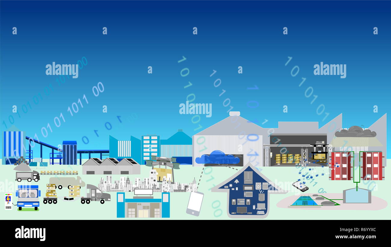 Multiple Data Levels in industries Stock Photo - Alamy