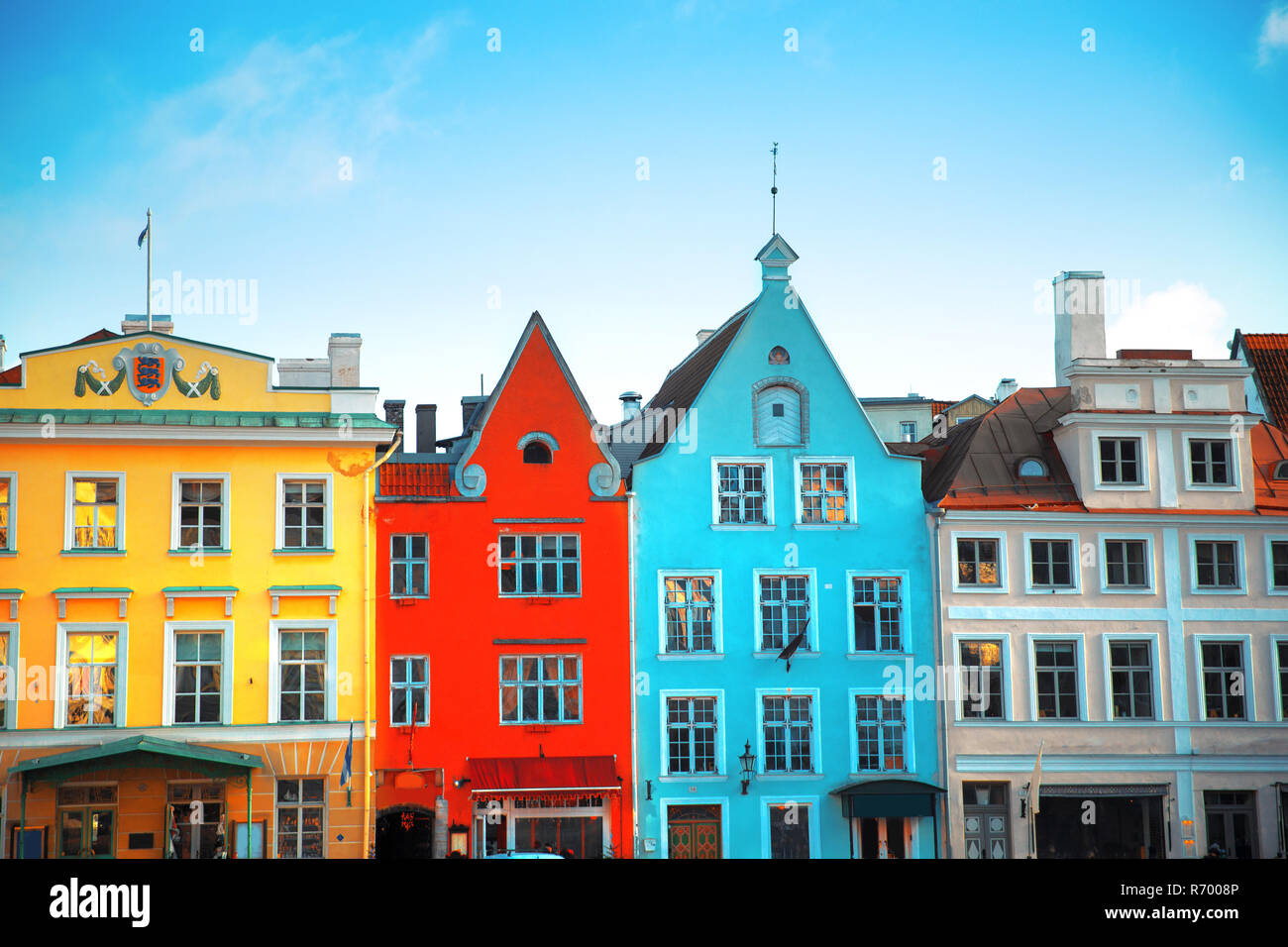 Very beautiful old Town Hall Square Stock Photo - Alamy