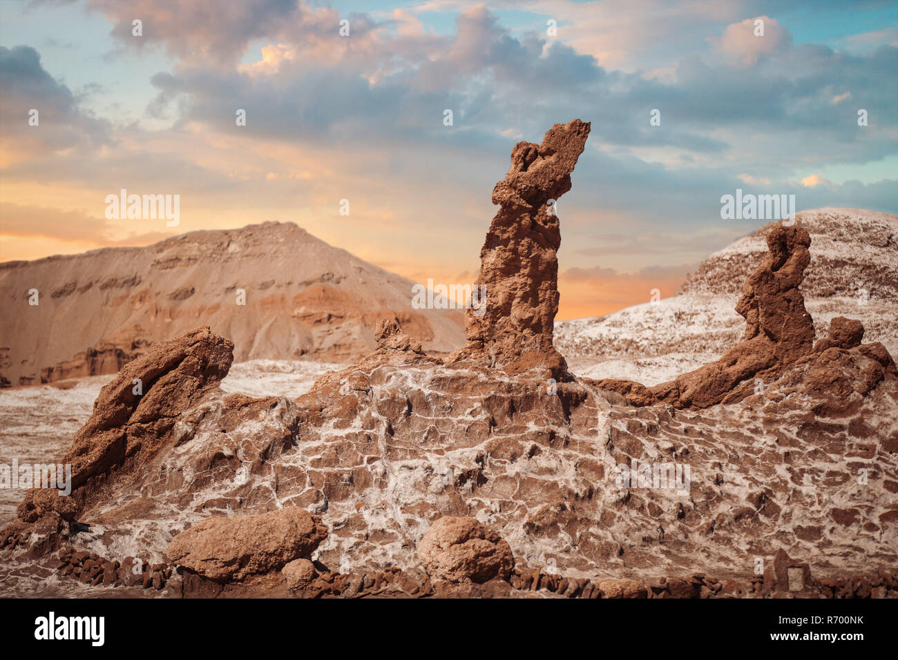 Salt sculptures is beautiful geological formation of Moon Valley Stock ...