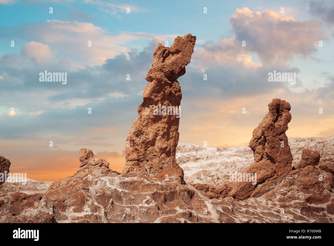 Salt sculptures is beautiful geological formation of Moon Valley Stock ...