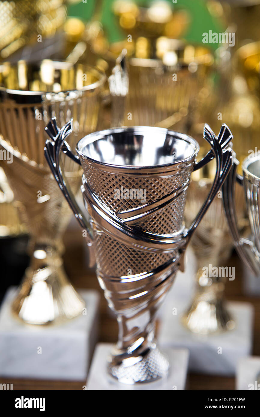 Award winning trophy sport background Stock Photo - Alamy