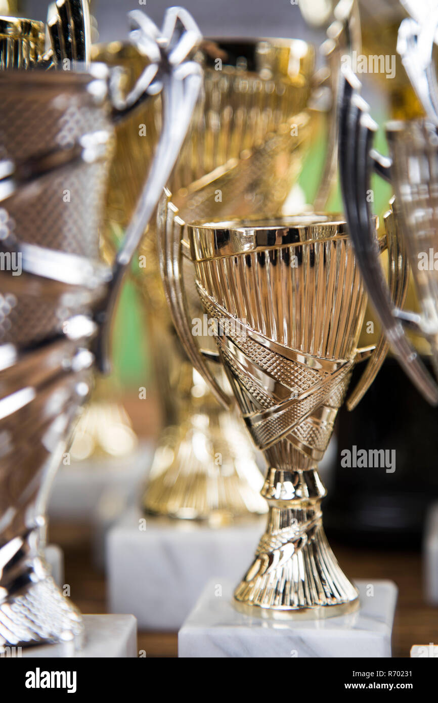 Award winning trophy sport background Stock Photo - Alamy