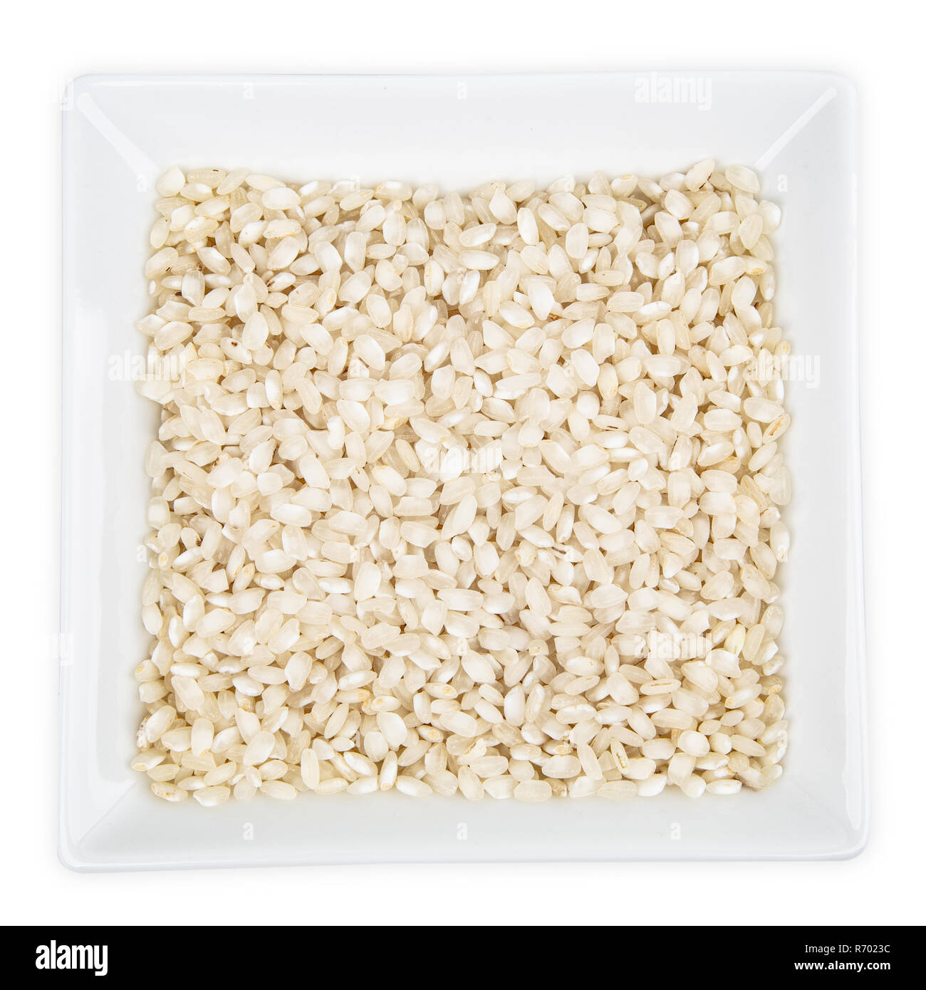 Risotto Rice in Bowl isolated on white Background Stock Photo - Alamy